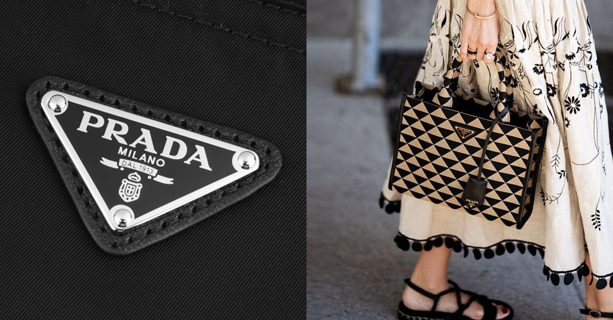 Prada「Symbole」5大原因解釋「為何能成為眾星心頭好」？環保材質製成、經典三角圖紋，新款肩包、托特包…男女拎都好看！ | Bella ...