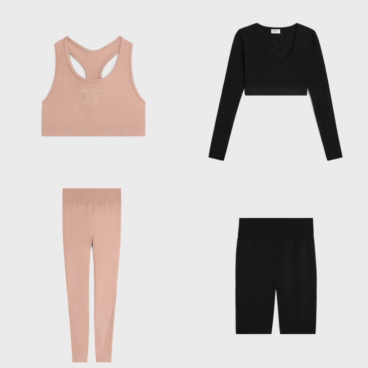 Celine「皮拉提斯系列」搶攻運動市場！瑜珈褲、運動內衣，全新「凱旋門老花負重手環」值得收藏 | Bella.tw儂儂