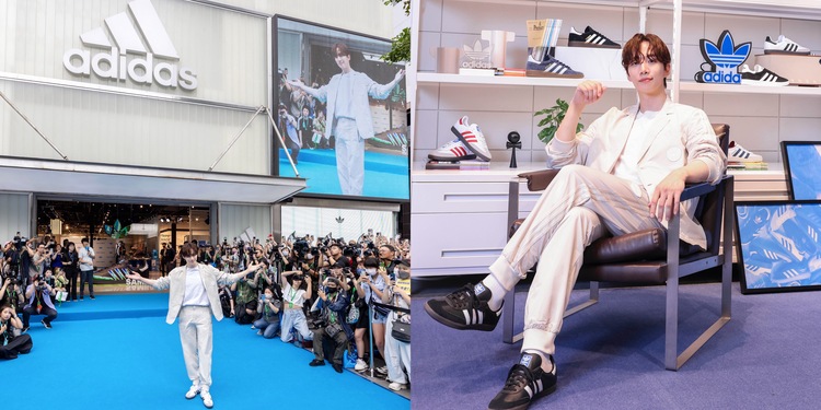 韓流男神李俊昊帥氣現身！adidas Originals T-TOE 家族上市，巨型經典鞋款裝置降臨台北信義區！ | Bella.tw儂儂