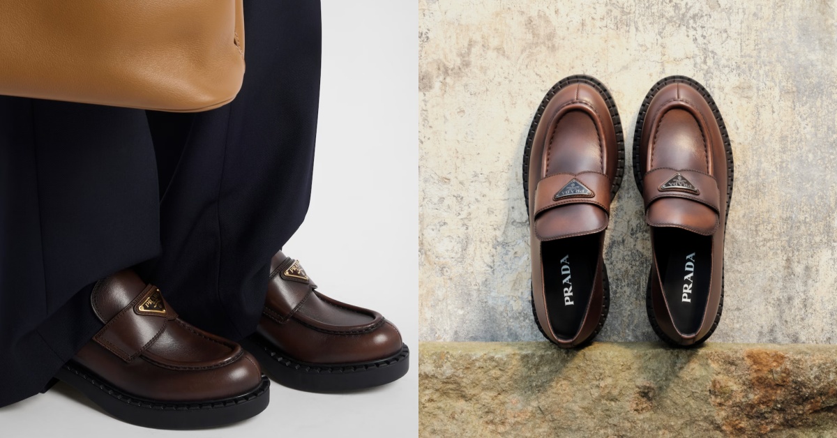 情侶鞋首選！Prada 2024秋冬新樂福鞋：復古風格、金銀標誌，明星愛用，時尚必備！ - PressMega