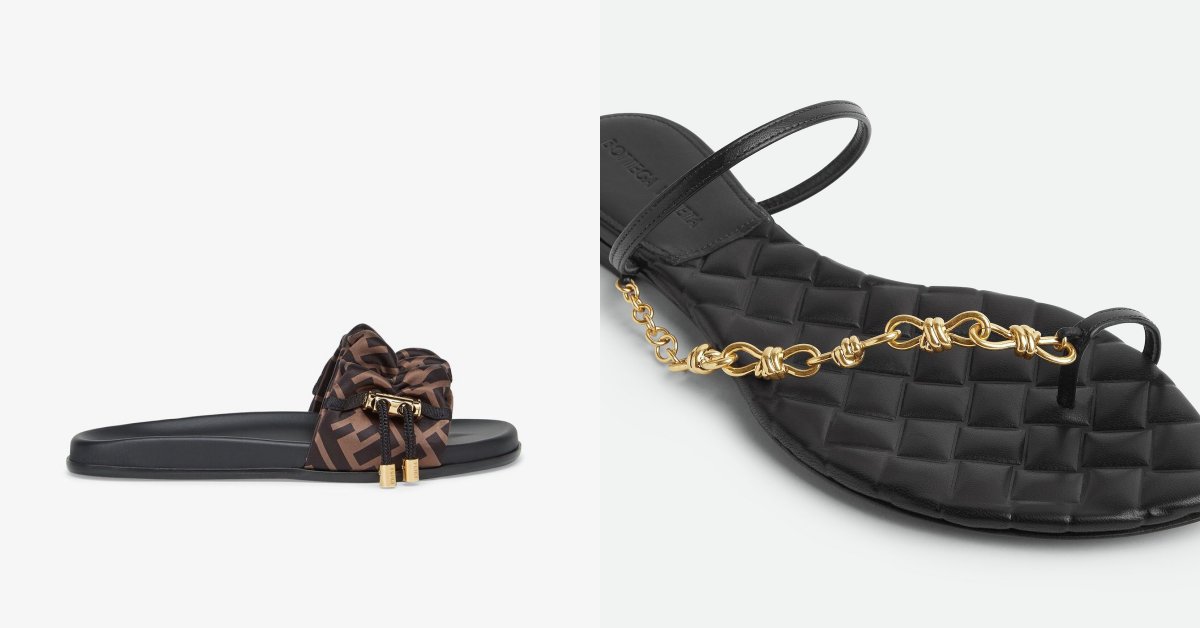 2024春夏「精品拖鞋」10款推薦：Fendi、BV休閒又貴氣，香奈兒水鑽「人字拖」太適合海島度假！ | Bella.tw儂儂